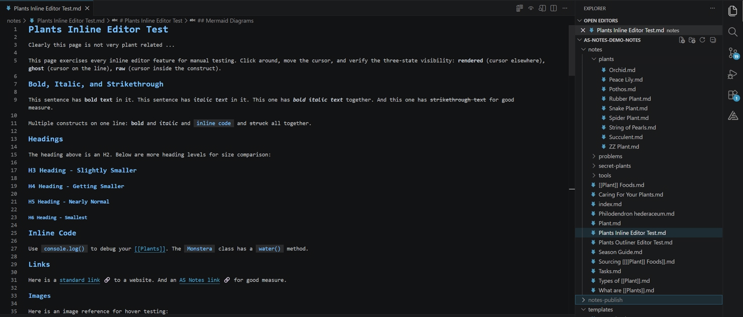 AS Notes - VS Code Notes, Docs and Wikilink Markdown Editing | AppSoftware